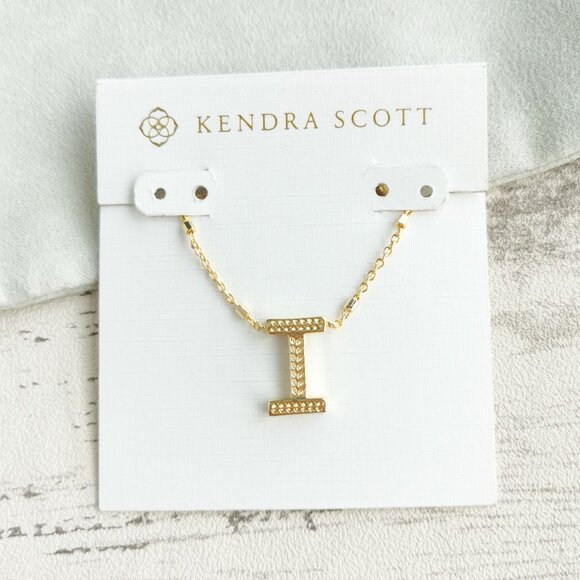 Kendra Scott | Jewelry | Kendra Scott Gold I Pendant Necklace Letter ...